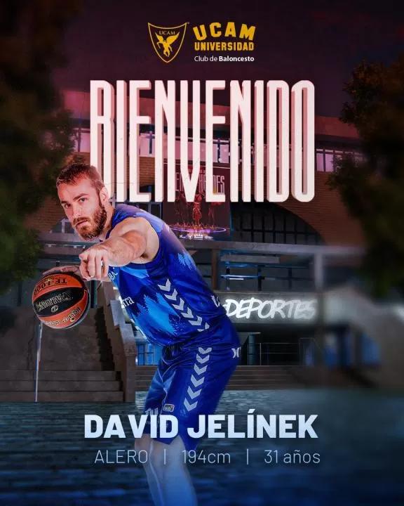 David Jelínek refuerza el perímetro del UCAM Murcia