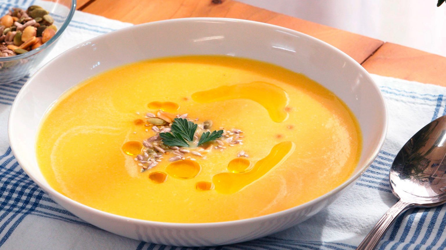 Sopa crema de zapallo sin crema de leche - Recetas de Cocina