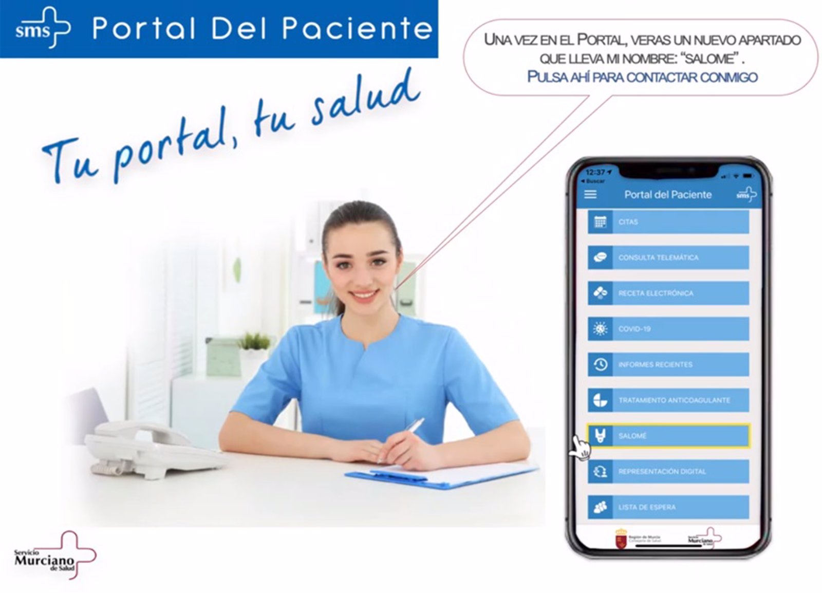Un asistente virtual informará a los pacientes de sus citas al llegar ...