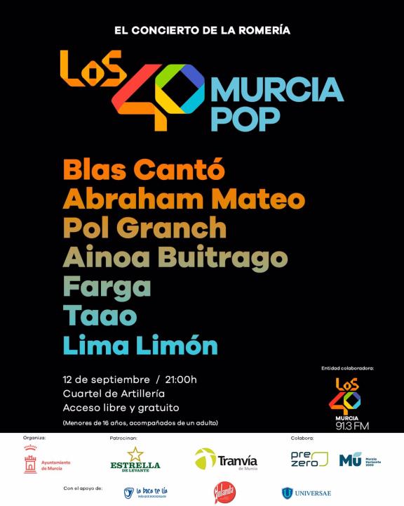El Ayuntamiento de Murcia y Los40 presentan Los40 Murcia Pop con Blas ...